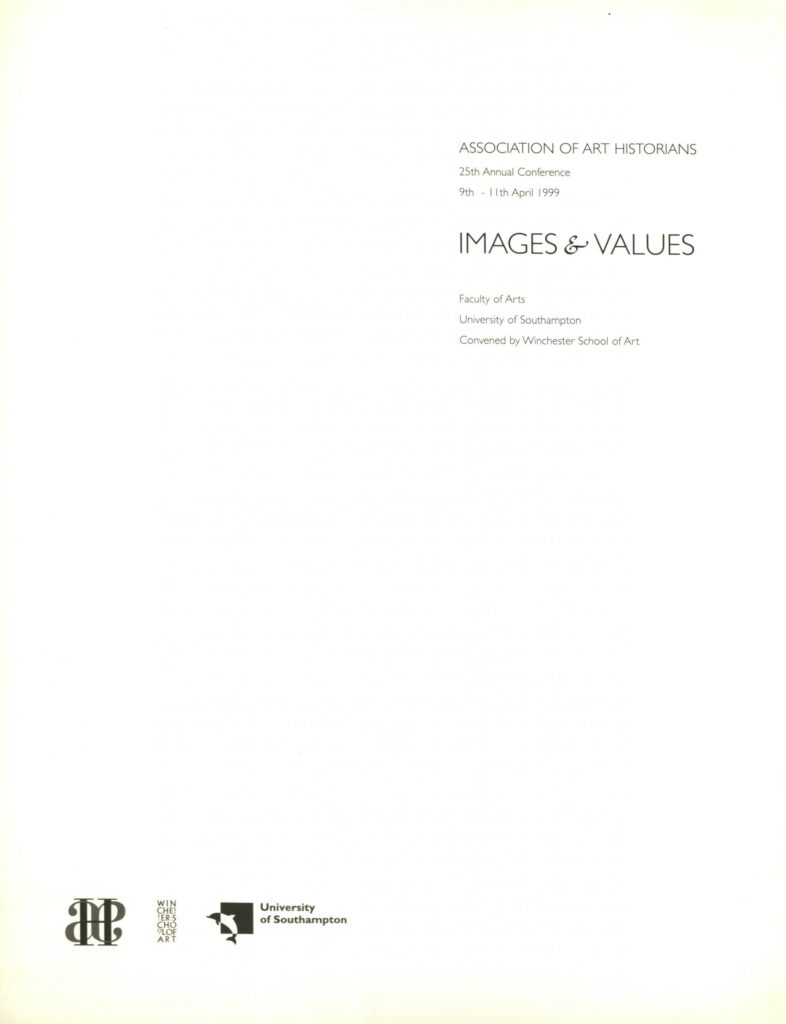 1999 Annual Conference - For Art History